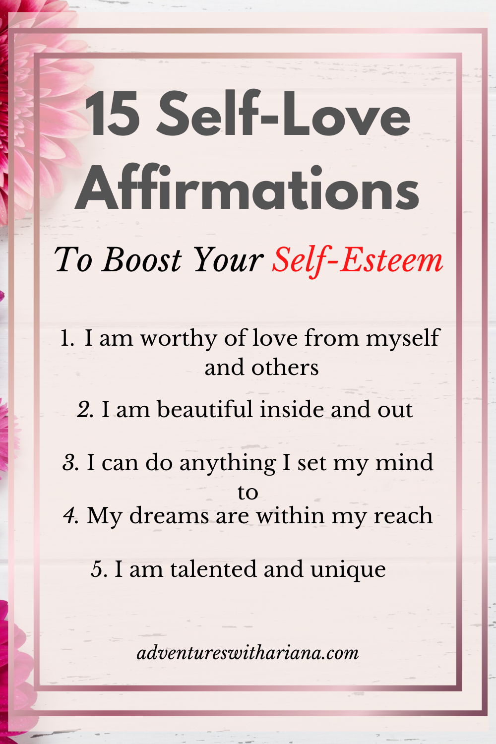 15 Self-Love Affirmations to Boost Your Self-Esteem | Balanced Soul ...
